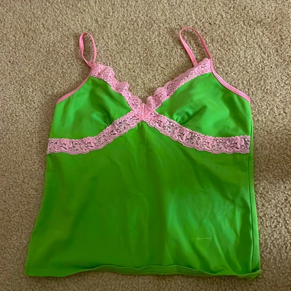 PINK Victoria's Secret | Tops | Vintage Victoria Secret Pink And Green ...